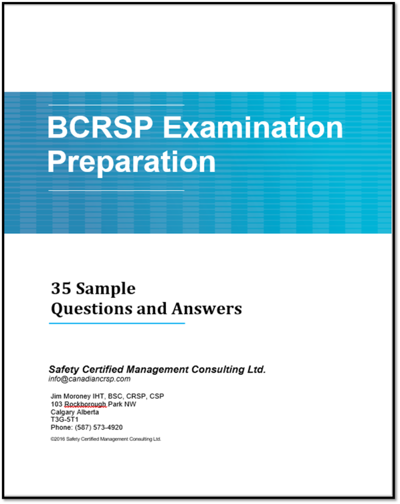 CRSP Examination Study Materials - Canadian Safety Exam Prep